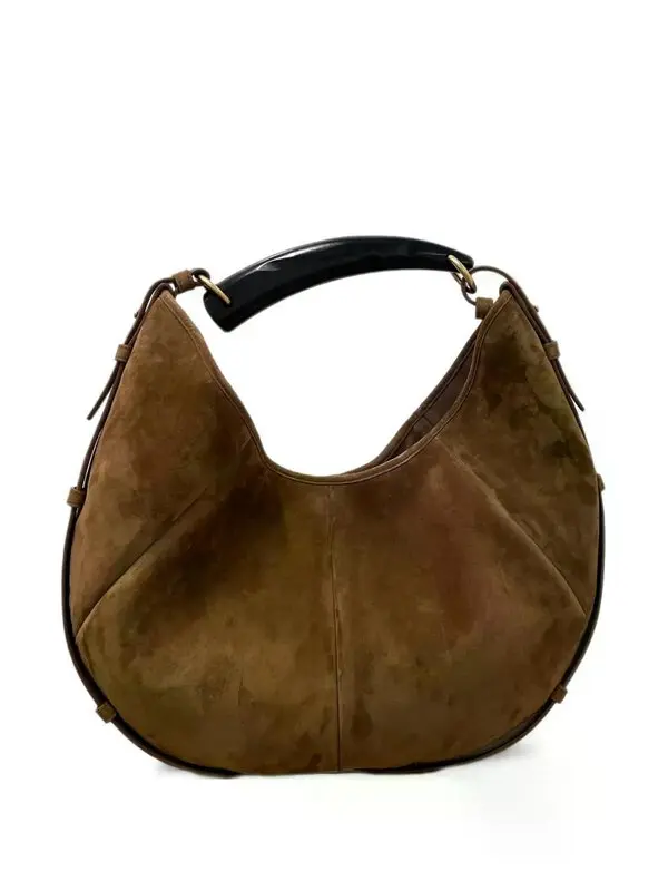 Saint Laurent Medium Mombasa Suede Shoulder Bag - Brown