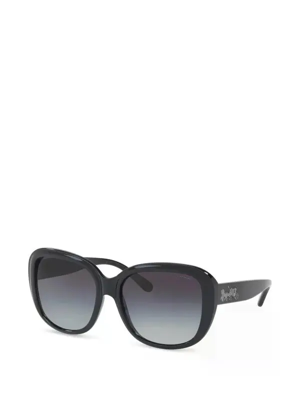 COACH Horse And Carriage Round-frame Sunglasses - Black