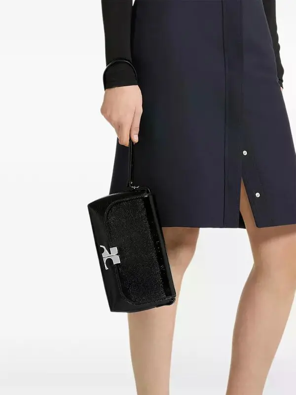 COURREGES Icontype Leather Shoulder Bag