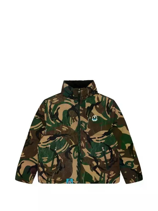 AAPE BY *A BATHING APE Moonface Camouflage Puffer Jacket