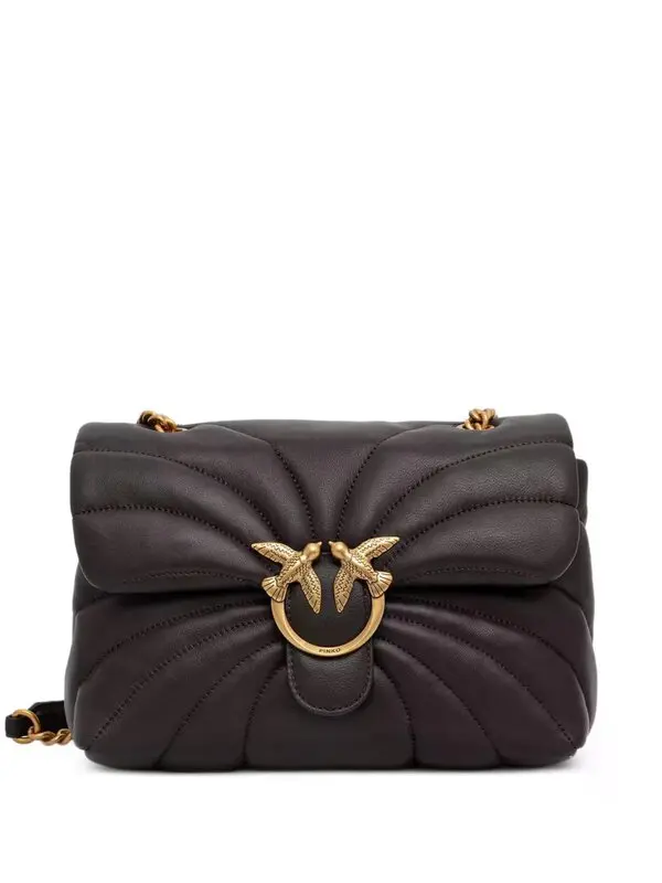 Pinko Large Love Quilted Leather Crossbody Bag
