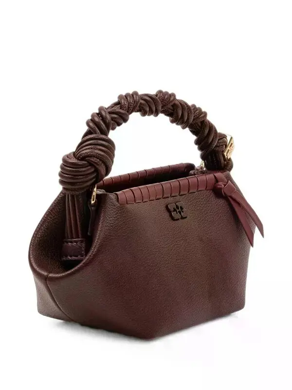 GANNI Mini Bou Braided Leather Tote Bag