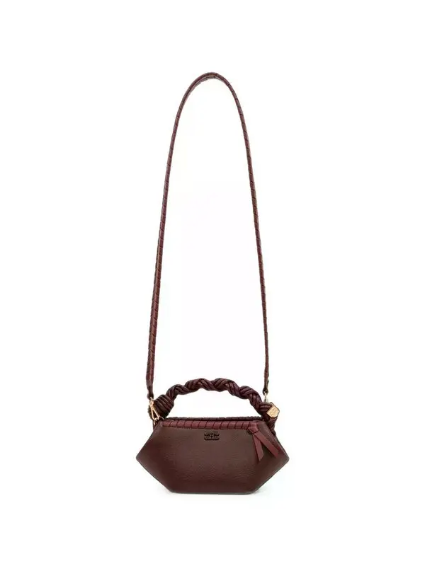 GANNI Mini Bou Braided Leather Tote Bag