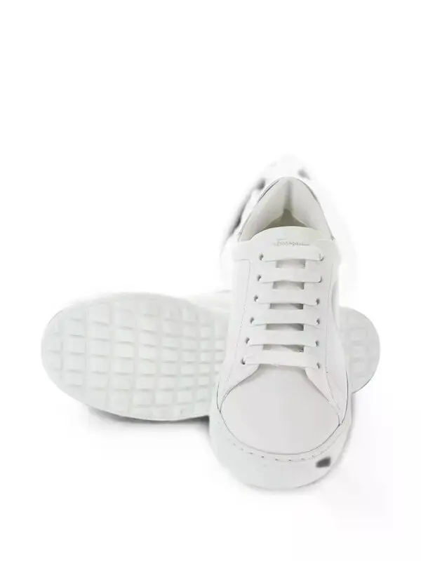 FERRAGAMO Gancini-print Leather Sneakers