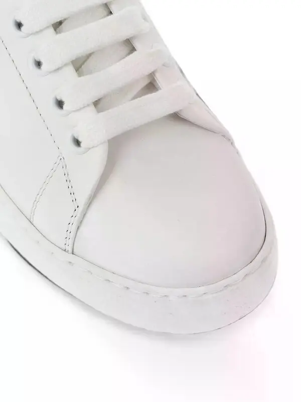 FERRAGAMO Gancini-print Leather Sneakers