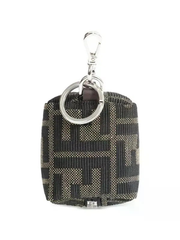 Fendi Ff-jacquard Airpods Case - Brown