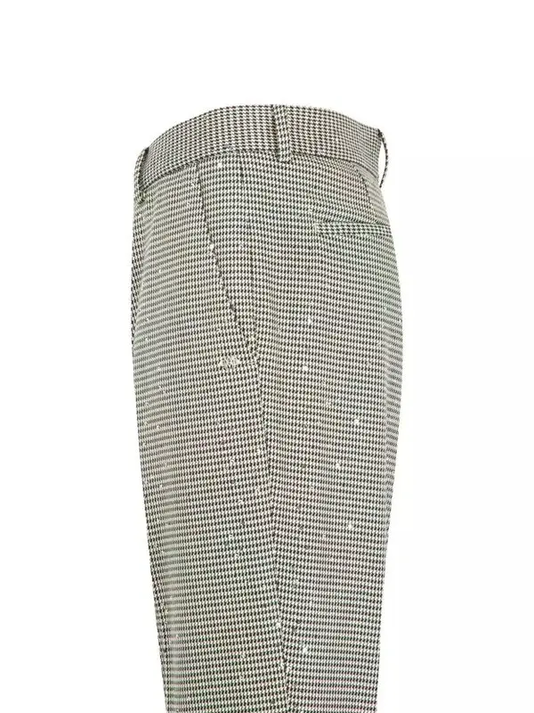Amiri Sequin-embellished Houndstooth-pattern Trousers