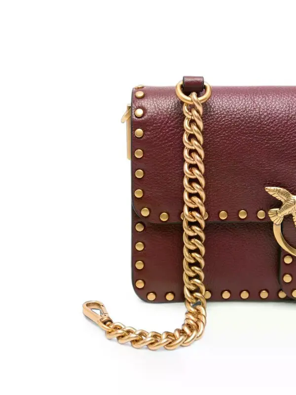 Pinko Small Love Birds Stud-embellished Shoulder Bag