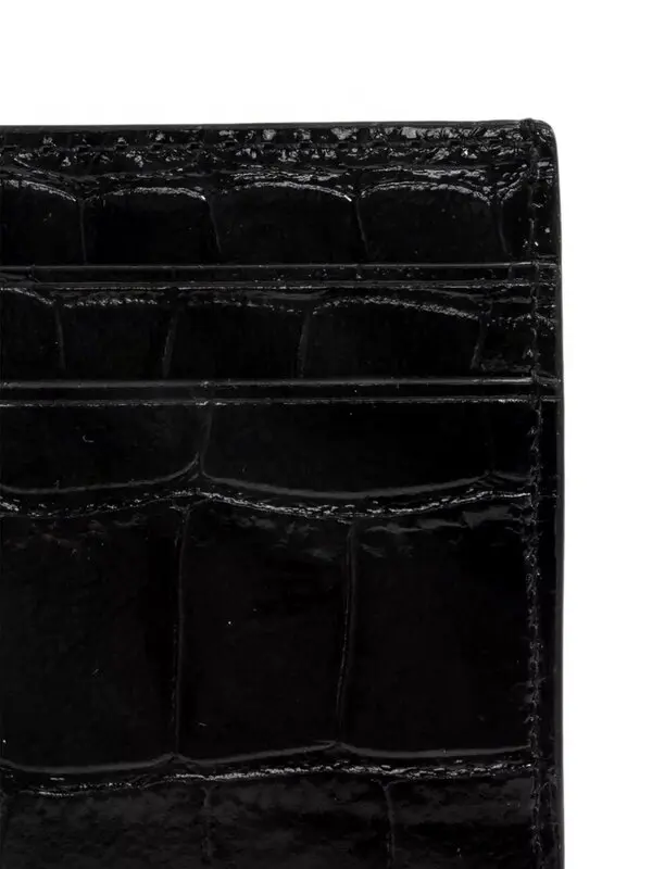 Tory Burch Croc-effect Logo-plaque Card Holder
