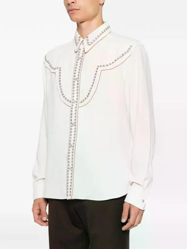 Amiri Eyelet-embellished Western Shirt