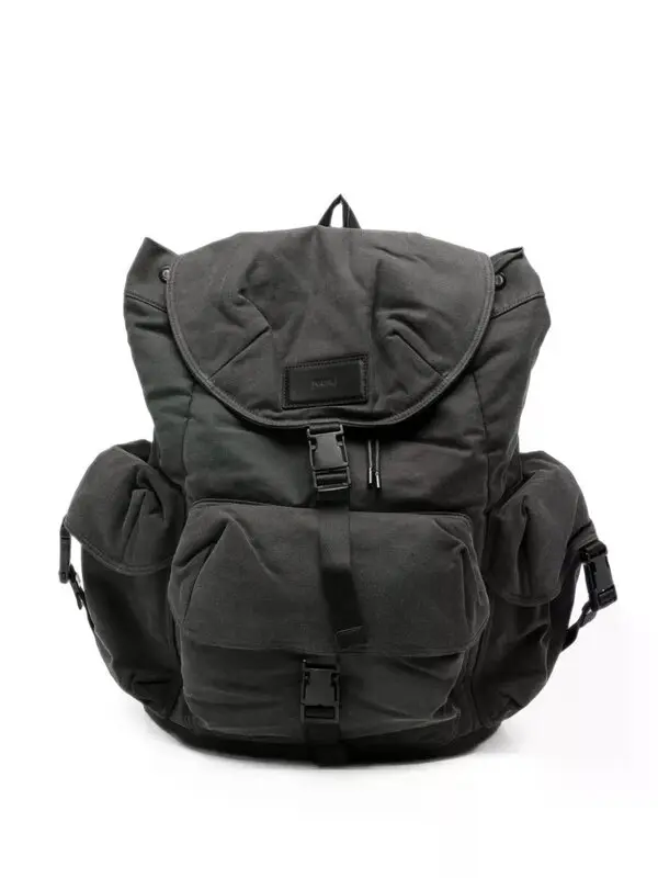 JUUN.J Multi-pocket Buckle-fastening Backpack - Black