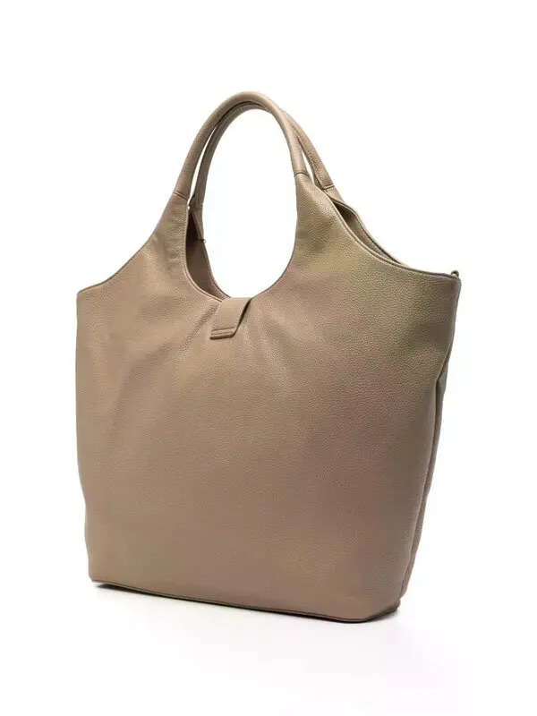 Moschino Pebbled Pompom-charm Tote Bag