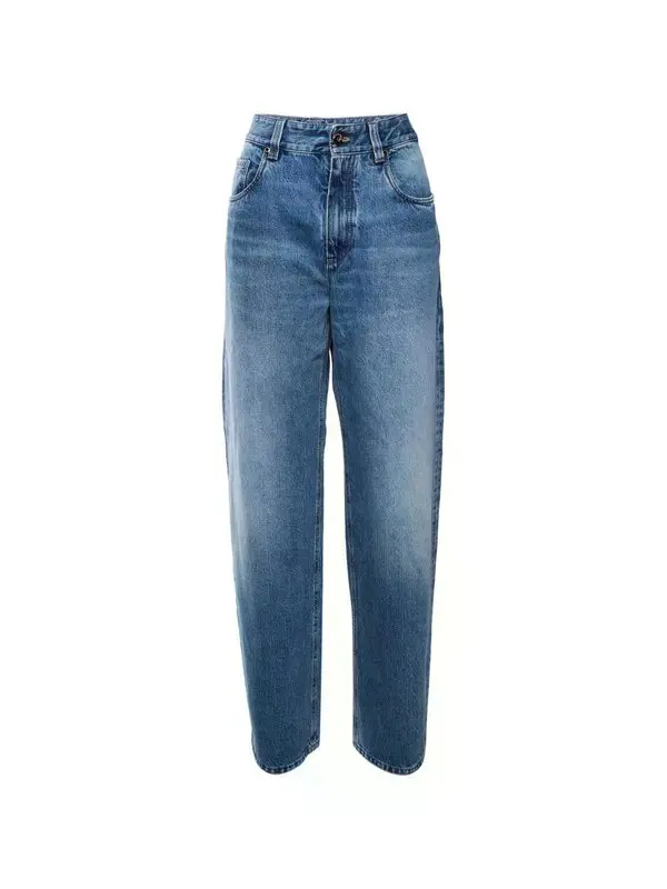 Brunello Cucinelli Loose Fit Faded Effect Jeans
