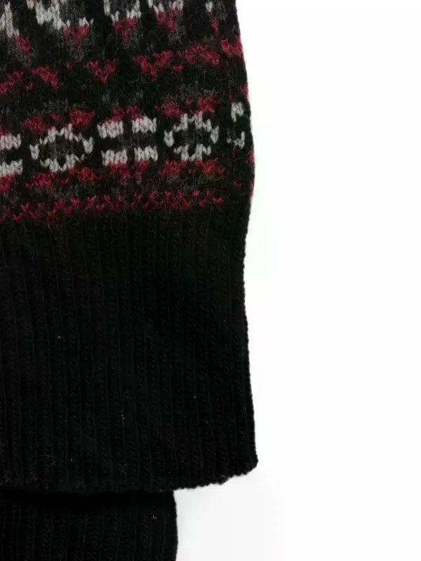 Yohji Yamamoto Fair Isle Knit Scarf