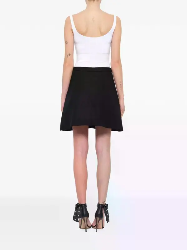 Neil Barrett Pleated Leather Mini Skirt