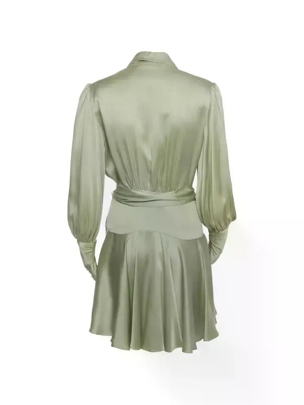 Zimmermann Wrap Long-sleeve Mini Dress