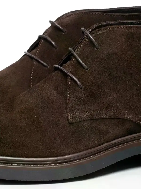 POCHE PARIS Suede Lace-up Ankle Boots