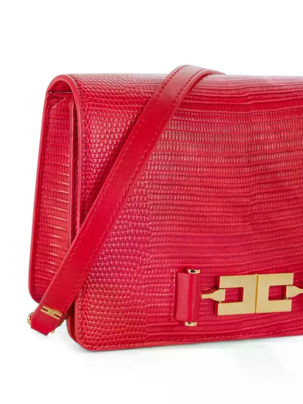 Elisabetta Franchi Lizard-effect Chain-strap Shoulder Bag