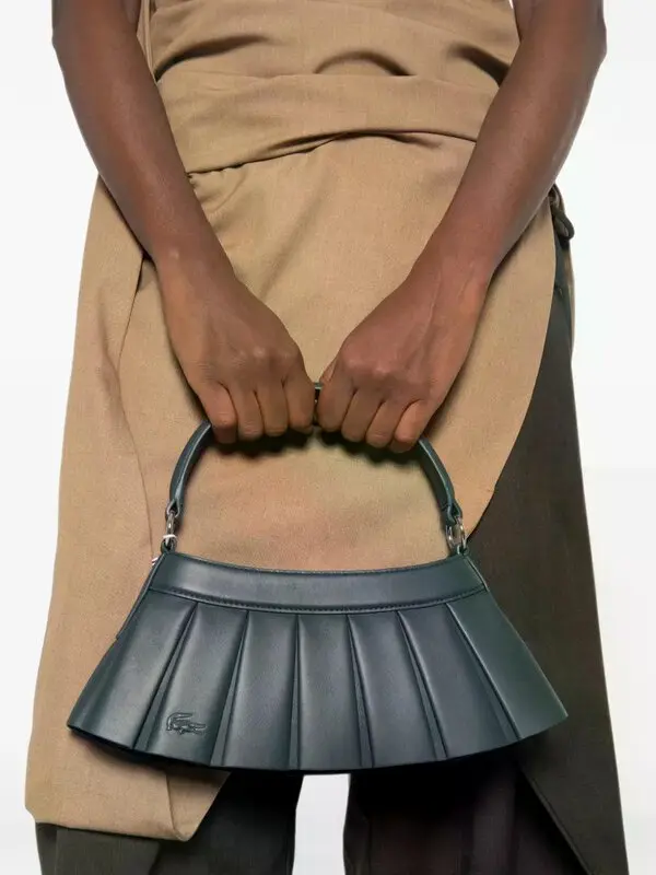 Lacoste Pleated Logo-embossed Tote Bag - Green