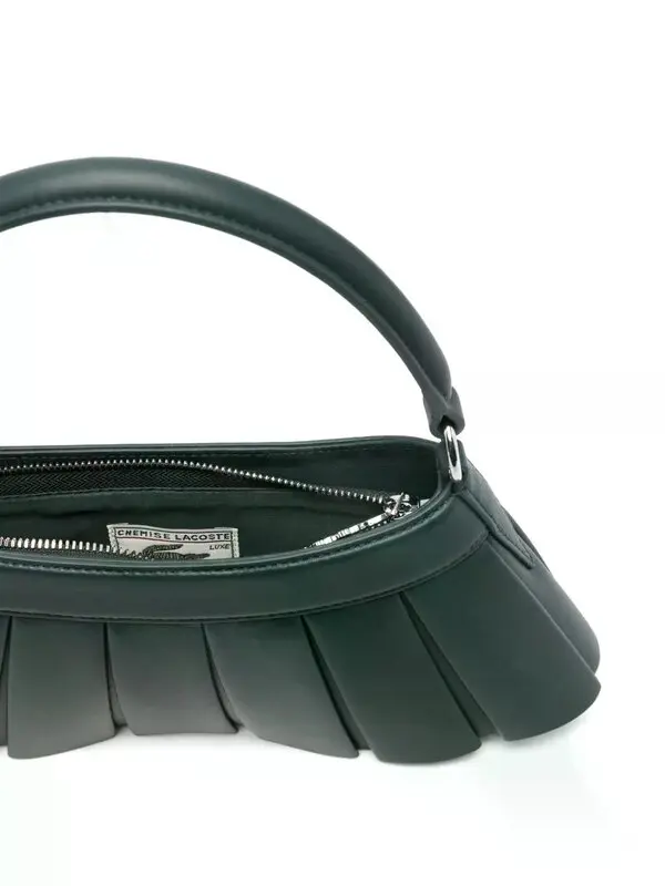 Lacoste Pleated Logo-embossed Tote Bag - Green