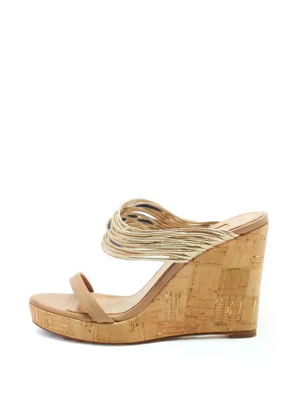 AQUAZZURA Rendez Vous Wedge Sandals - Gold
