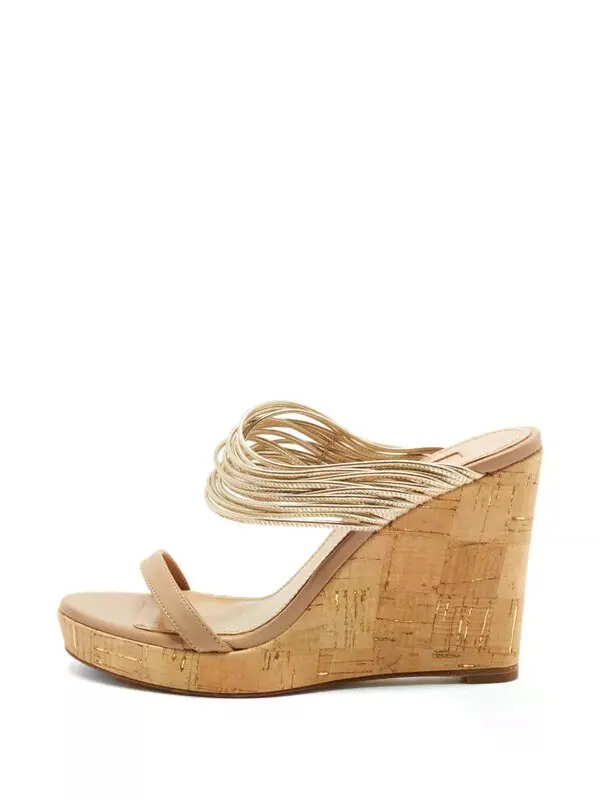 AQUAZZURA Rendez Vous Wedge Sandals - Gold