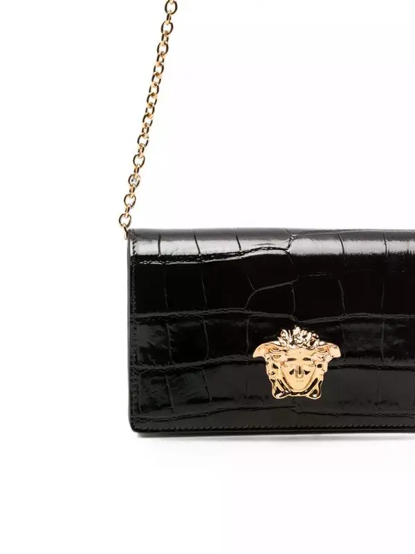 Versace Mini Medusa '95 Croc-effect Shoulder Bag