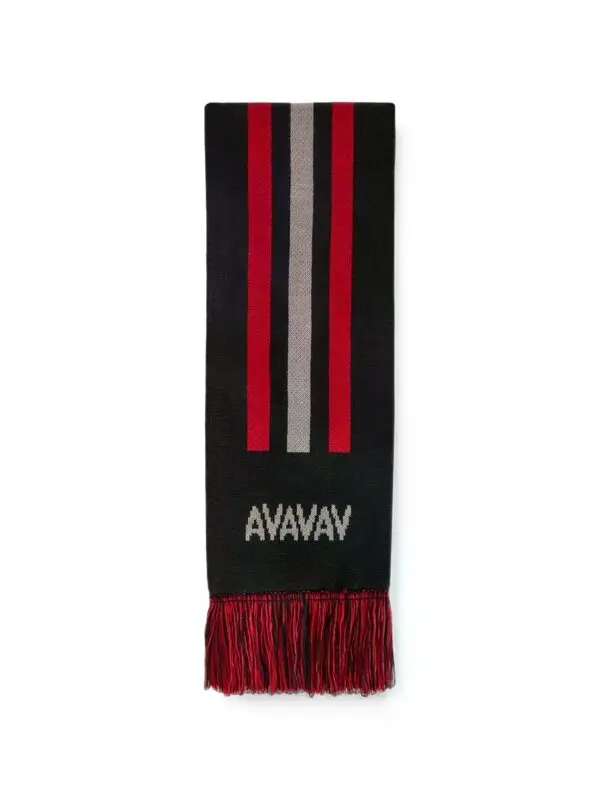 Adidas X Avavav Logo-intarsia Fringed Scarf