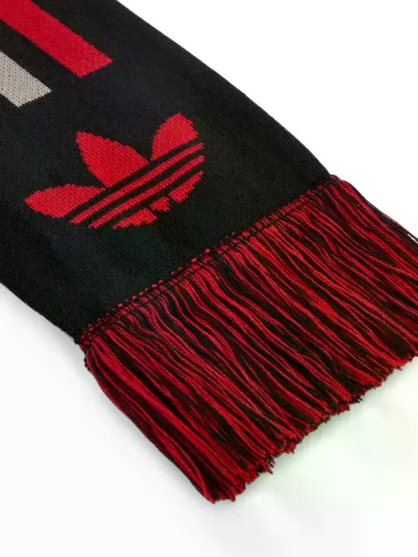 Adidas X Avavav Logo-intarsia Fringed Scarf