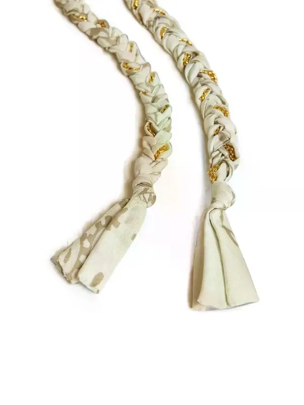 GOLDEN GOOSE Braided Tassel Bag Charm - White