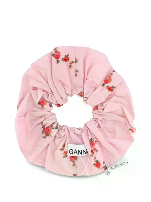 GANNI Floral-print Scrunchie