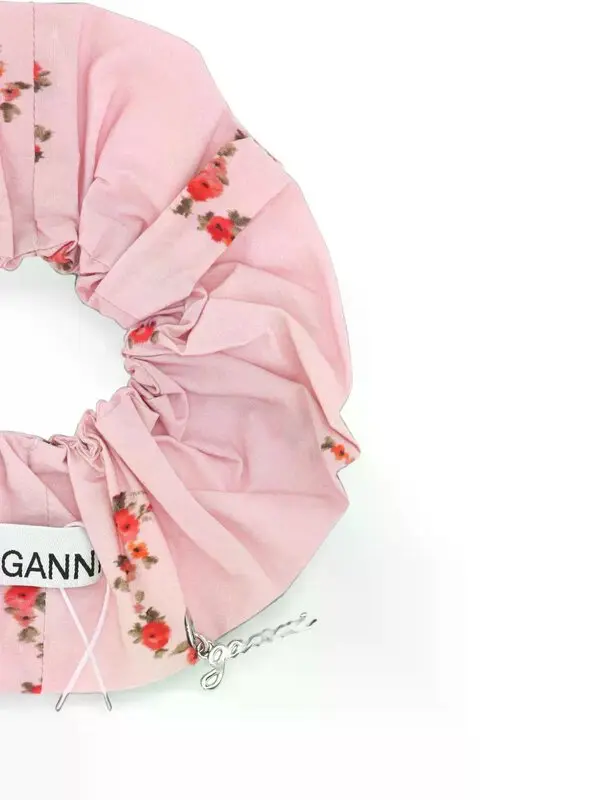 GANNI Floral-print Scrunchie
