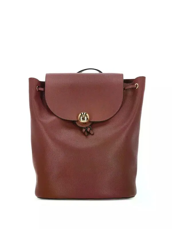 Furla Leather Backpack - Red
