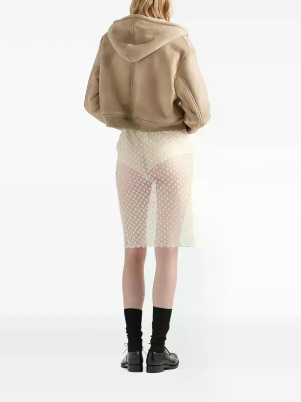 Prada Hooded Shearling Jacket