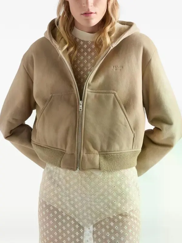 Prada Hooded Shearling Jacket