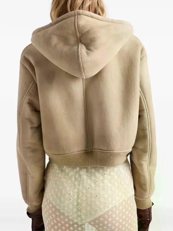 Prada Hooded Shearling Jacket