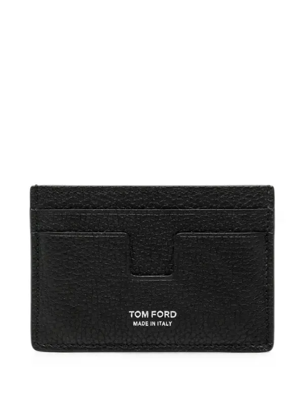 TOM FORD Logo-print Grained-leather Cardholder - Black
