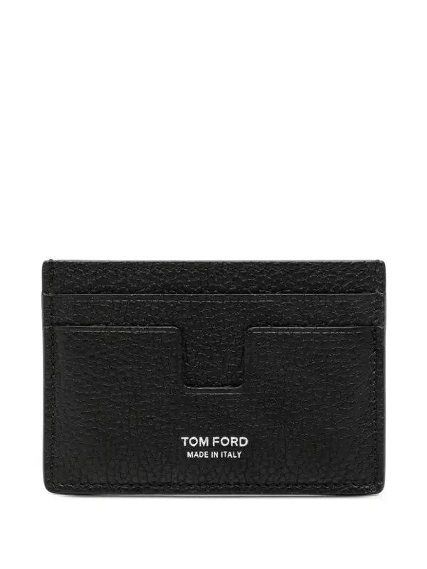 TOM FORD Logo-print Grained-leather Cardholder - Black