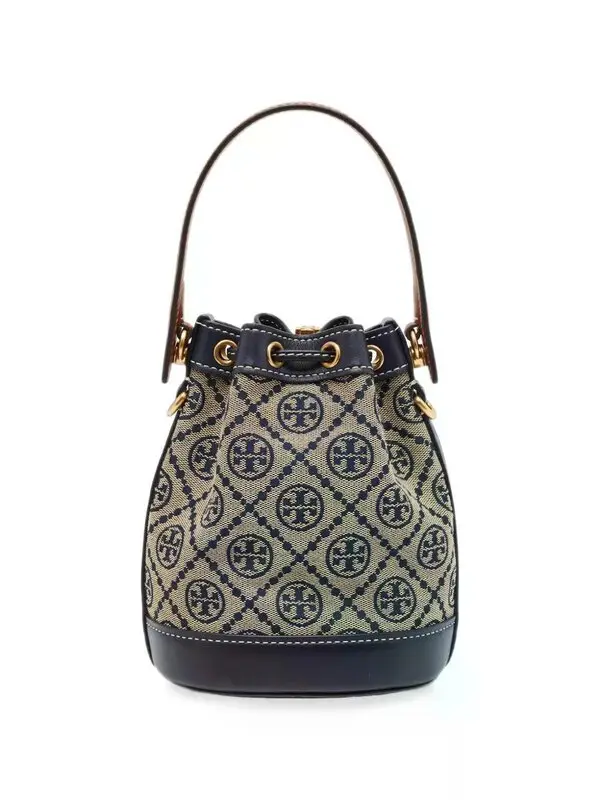 Tory Burch T Monogram Canvas Bucket Bag