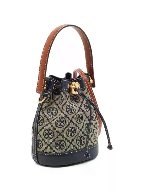 Tory Burch T Monogram Canvas Bucket Bag