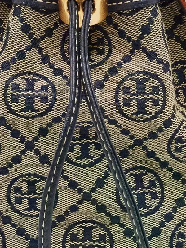 Tory Burch T Monogram Canvas Bucket Bag