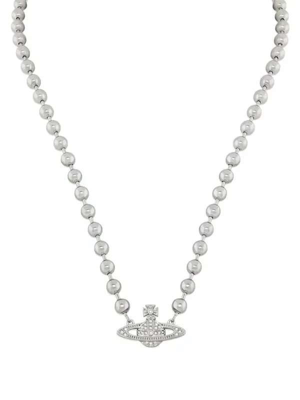 VIVIENNE WESTWOOD Man. Thames Mini Bas Relief Necklace - Silver