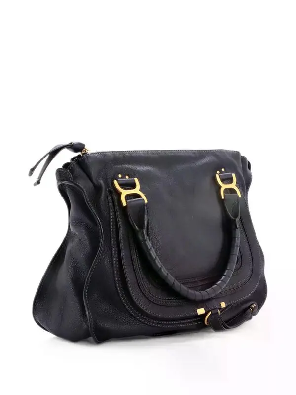 Chloé Marcie Leather Large Satchel - Black