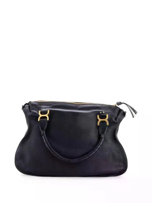 Chloé Marcie Leather Large Satchel - Black