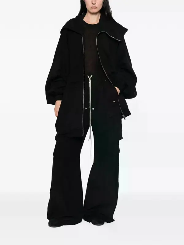 Rick Owens Mountain Hun Asymmetric Zip-up Hoodie