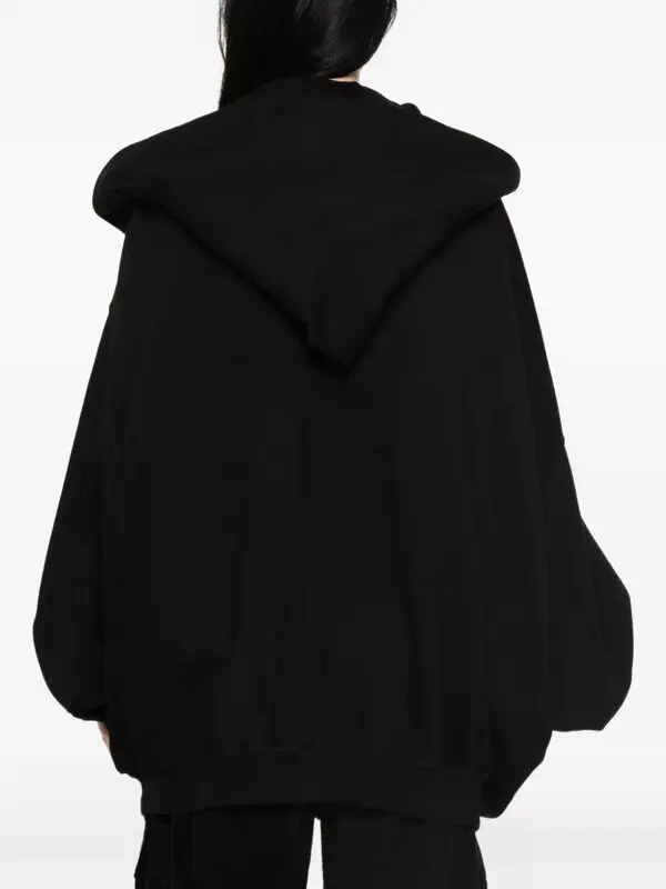 Rick Owens Mountain Hun Asymmetric Zip-up Hoodie