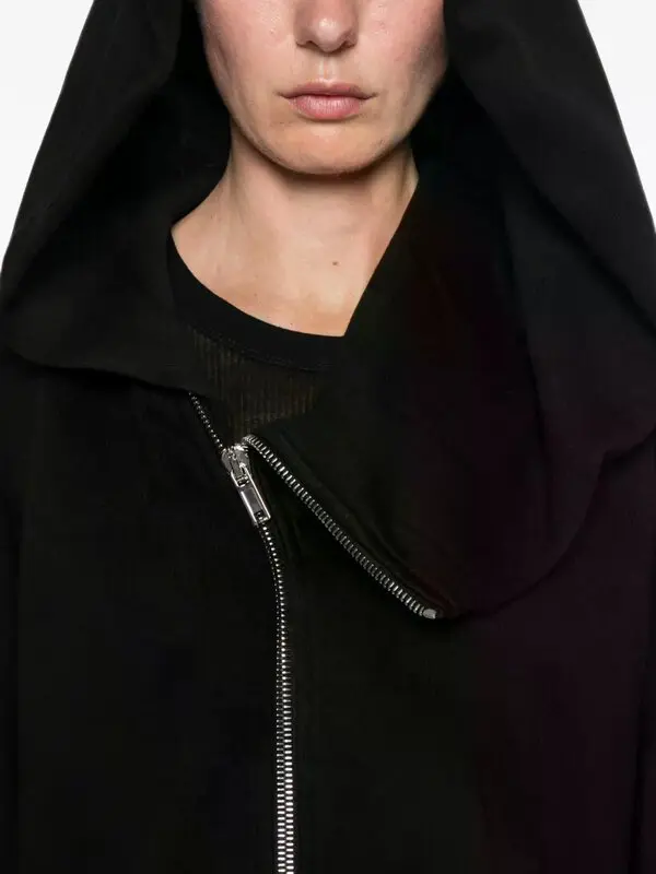 Rick Owens Mountain Hun Asymmetric Zip-up Hoodie