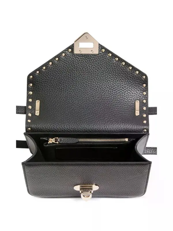 Valentino Garavani Rockstud Small Shoulder Bag In Grainy Calfskin