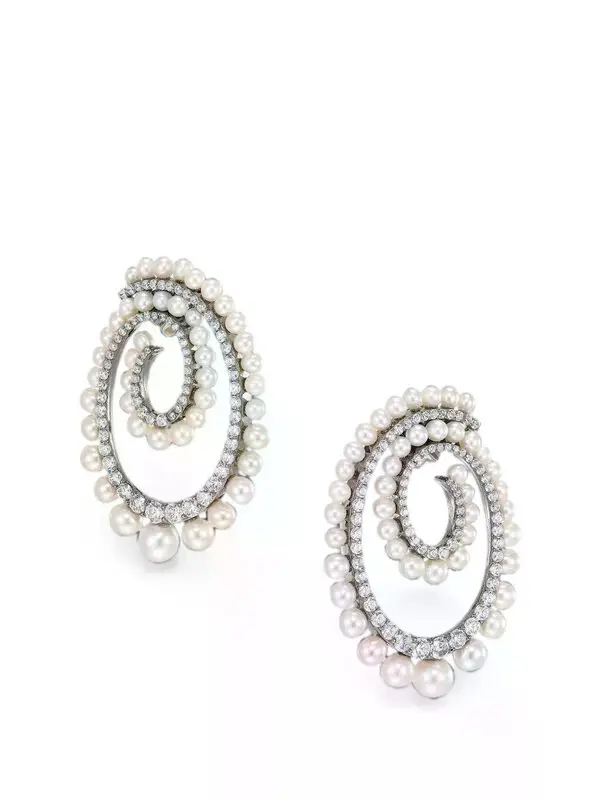 ANABELA CHAN Vortex Pearl And Diamond Earrings