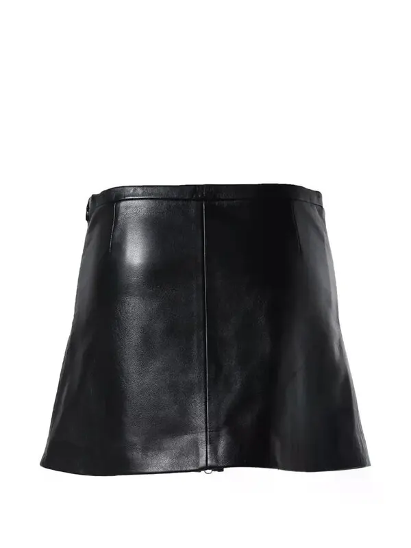 COURREGES Tailored Leather Mini Skirt
